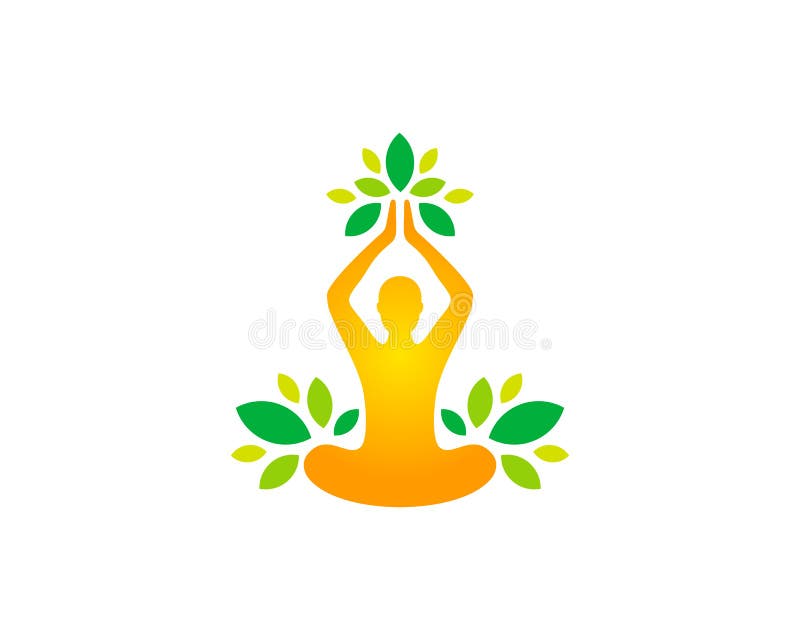 Yoga Wellness Icon Logo Design Element Stock Vector - Illustration of ...