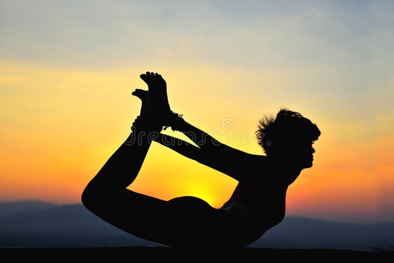 Yoga stock photo. Image of exercising, dunes, sunset - 32441448