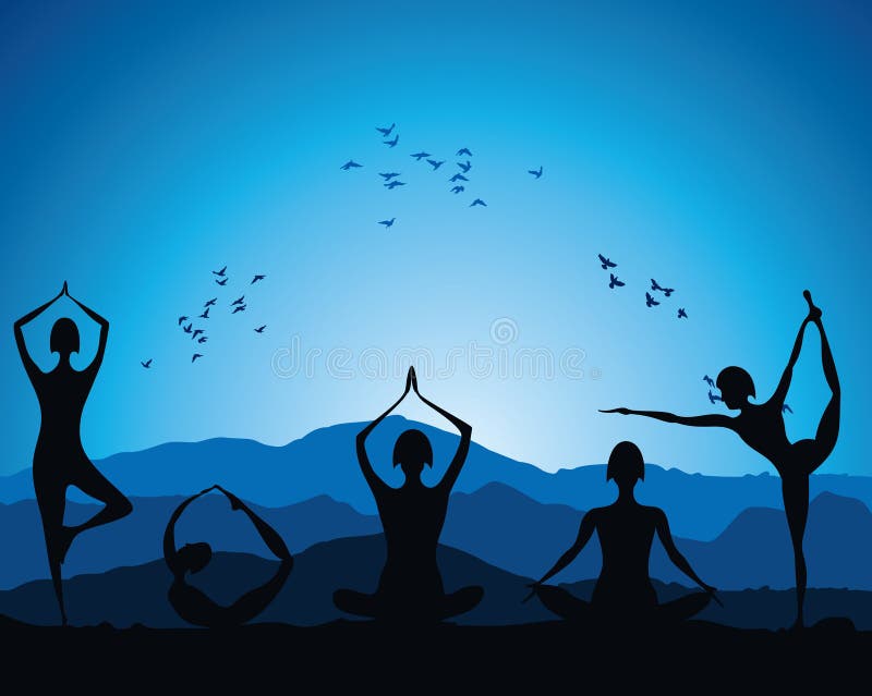 Yoga women figure stock vector. Illustration of beauty - 30978482