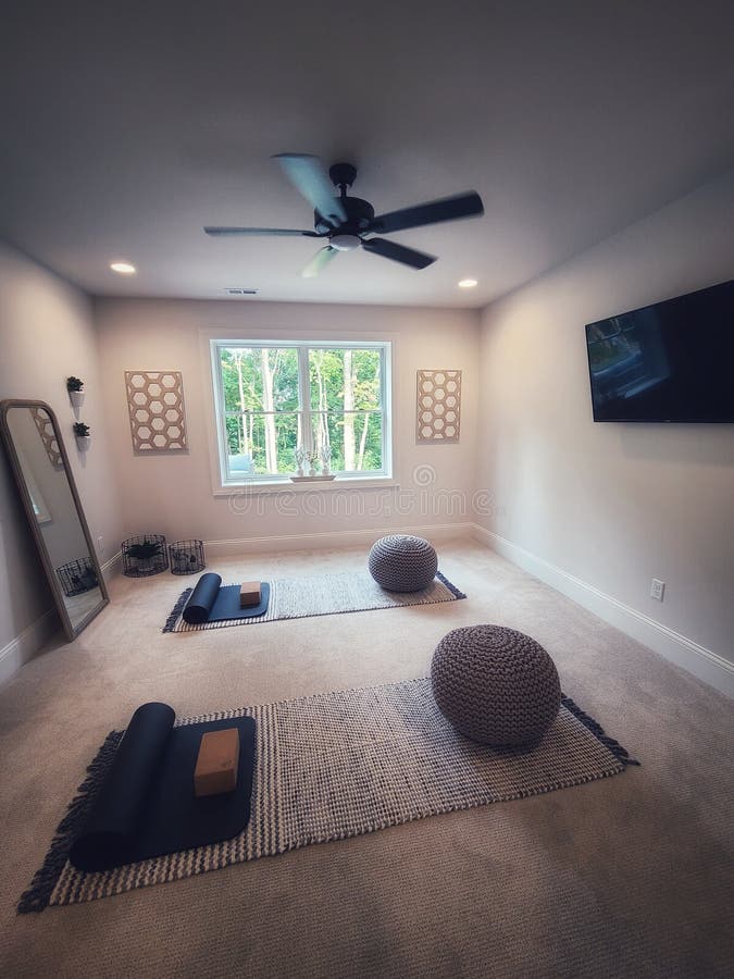 Yoga workout room stock image. Image of yoga, body, fitness - 251189443