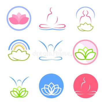 Yoga and zen logos vector stock vector. Illustration of meditation ...