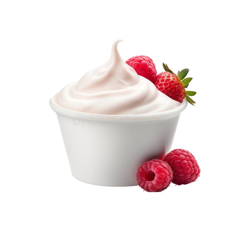 Yoghurt Against Transparent Background Stock Illustration ...
