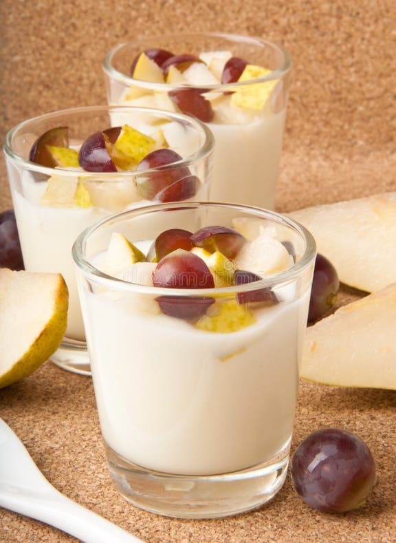 Yoghurt in glass stock photo. Image of cuisine, meal - 26067666