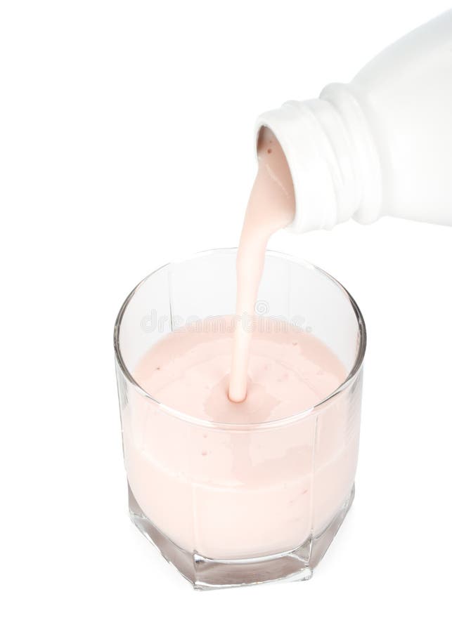 Yoghurt pouring stock image. Image of beverage, glass - 8391911