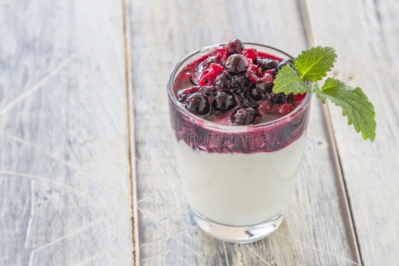 Yoghurt with red Berries stock image. Image of fresh - 41664833