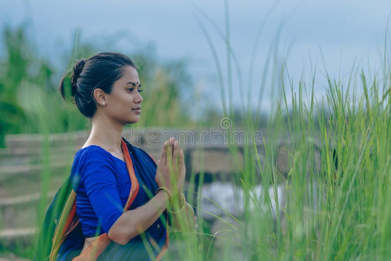 Yogini Doing Asana in an Ancient Temple Stock Photo - Image of yoga ...