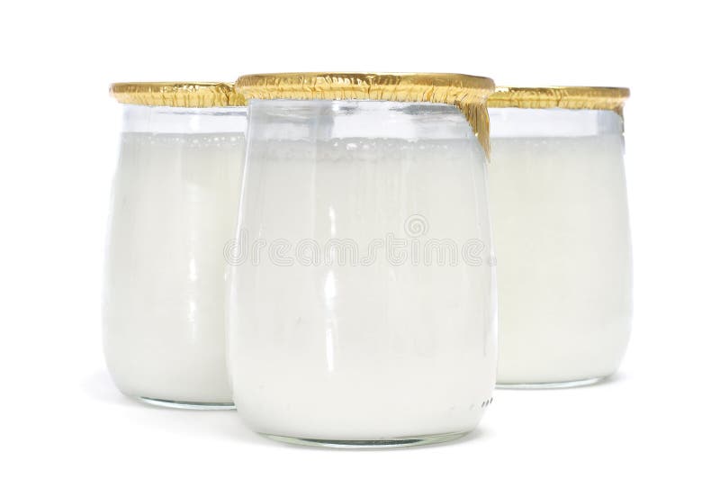 Yogures imagen de archivo. Imagen de ingrediente, tarro - 23514777