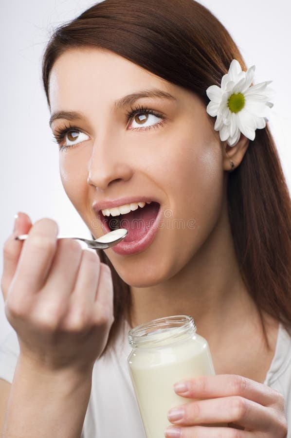 Yogurt stock photo. Image of beautiful, pudding, spoon - 8910804