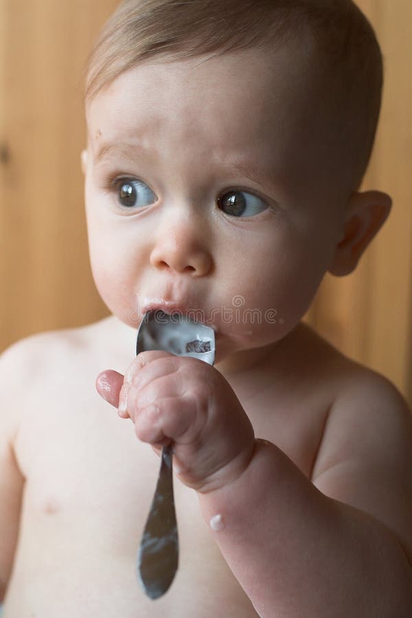 Yogurt Baby stock photo. Image of good, little, snack - 1884350