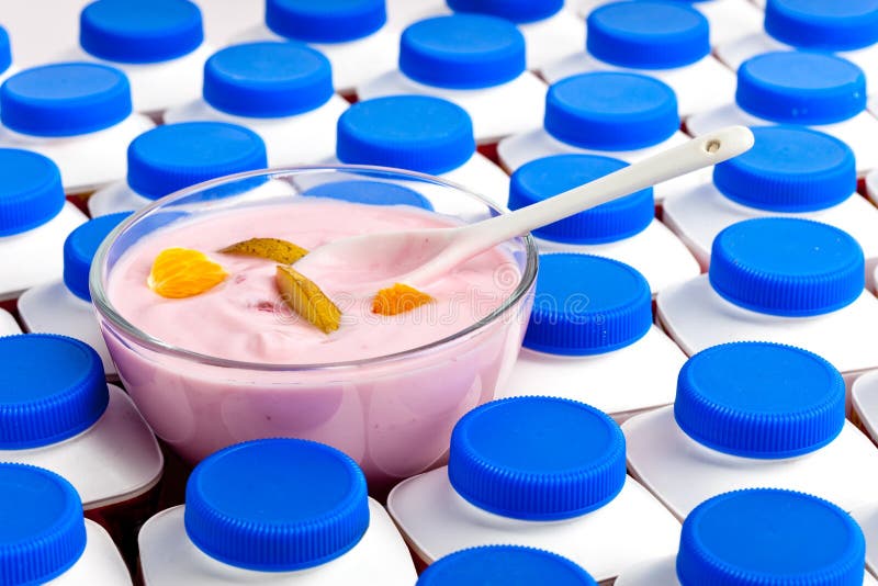 Yogurt bottles stock photo. Image of healthy, nutritious - 34551962
