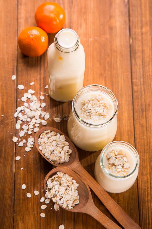 Yogurt with flakes stock photo. Image of fresh, grain - 66896084
