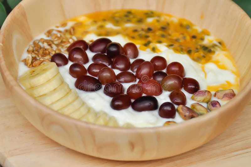 Yogurt with fruit topping stock photo. Image of yogurt - 135920812