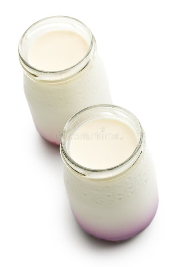 Yogurt in glass jar stock image. Image of gourmet, lifestyle - 22375847