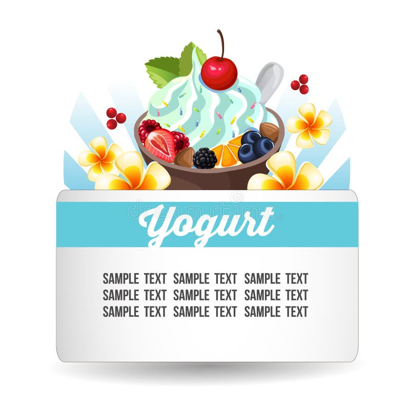 Yogurt ice cream template stock vector. Illustration of creme - 88654896