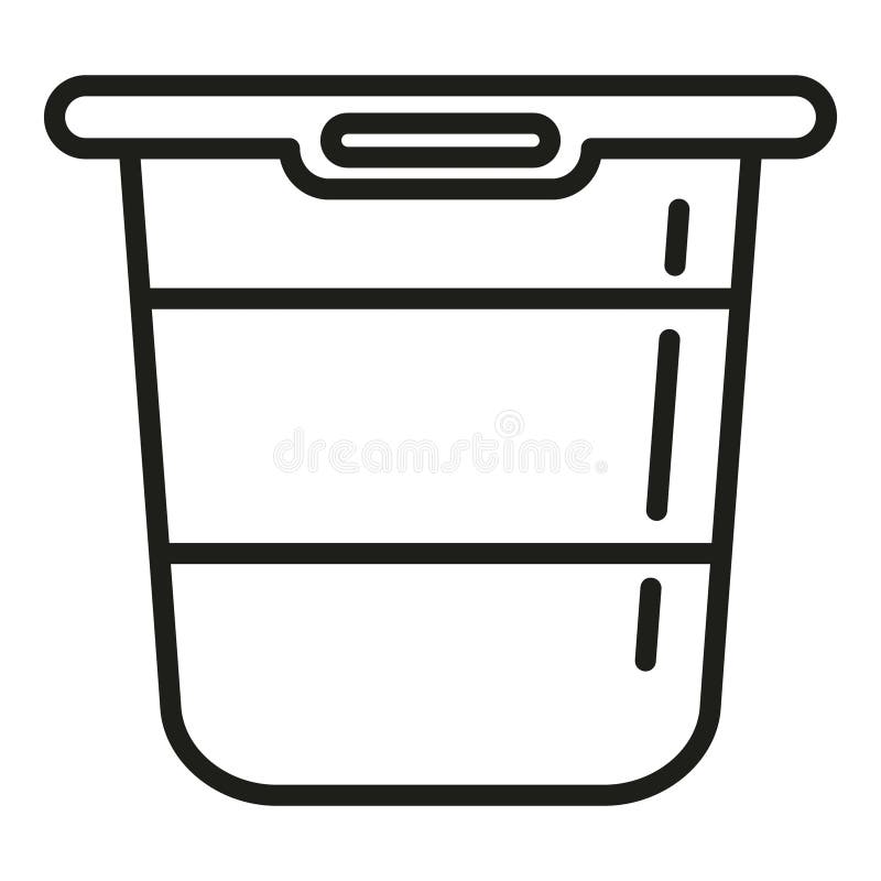 Yogurt Icon Outline Vector. Food Protein Stock Vector - Illustration of ...