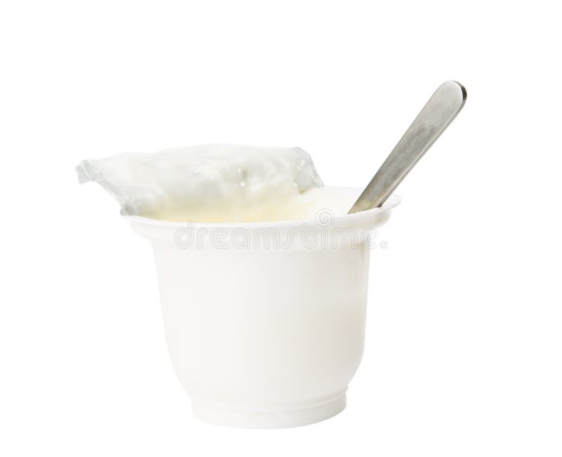 Yogurt pack. Isolated stock photo. Image of liquid, isolated - 12785298