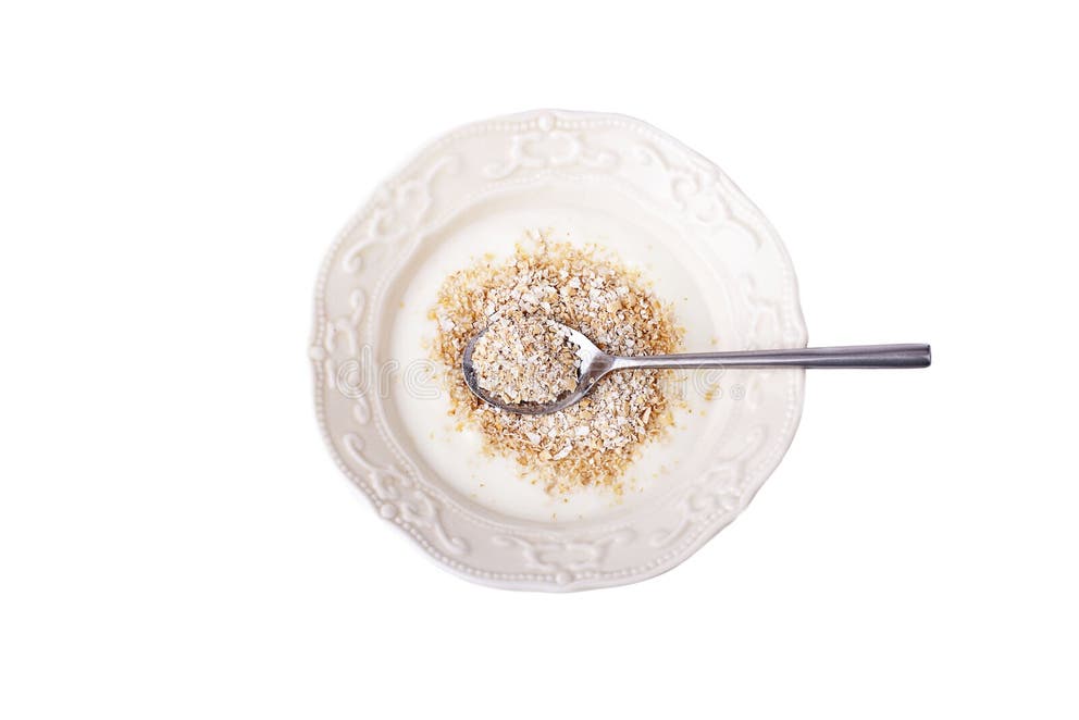 Yogurt with oat brain stock photo. Image of cook, natural - 25786842