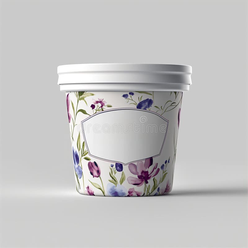 Yogurt packaging mockup stock illustration. Illustration of nutrition ...