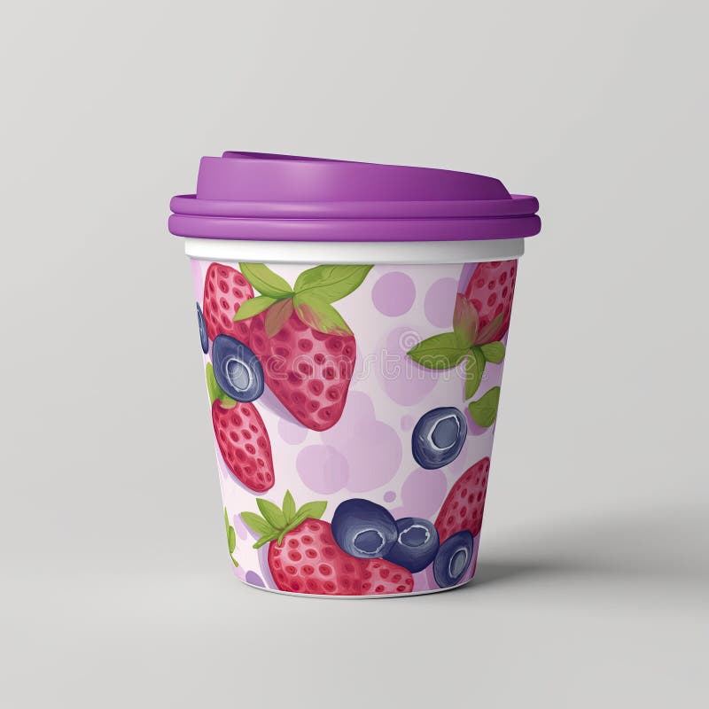 Yogurt packaging mockup stock illustration. Illustration of clean ...