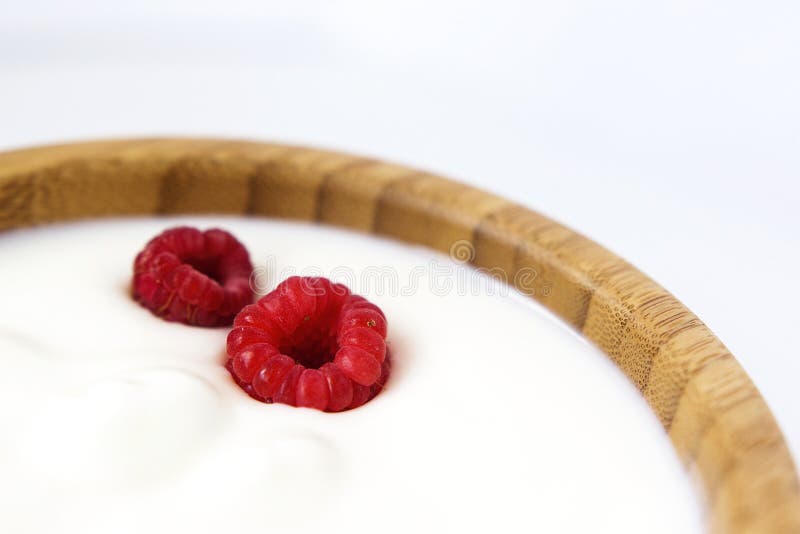 Yogurt with Raspberries Closeup Stock Photo - Image of healthy, fruit ...