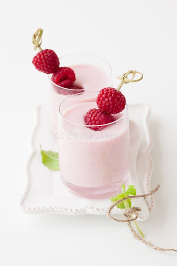 Yogurt with raspberry stock photo. Image of diet, milky - 28726034
