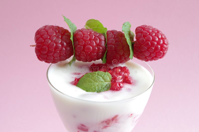 Yogurt and raspberry stock image. Image of product, raspberry - 62295349
