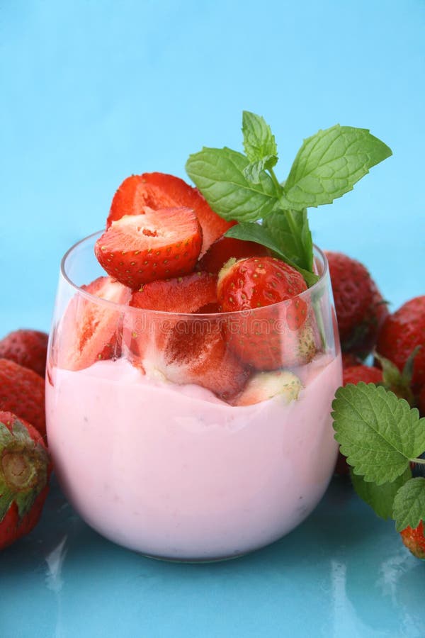 Yogurt strawberry stock photo. Image of food, sweet, natural - 5497666