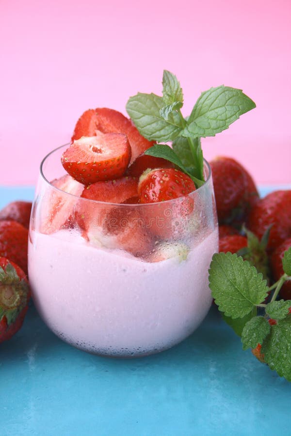 Yogurt strawberry stock image. Image of natural, hungry - 5498073