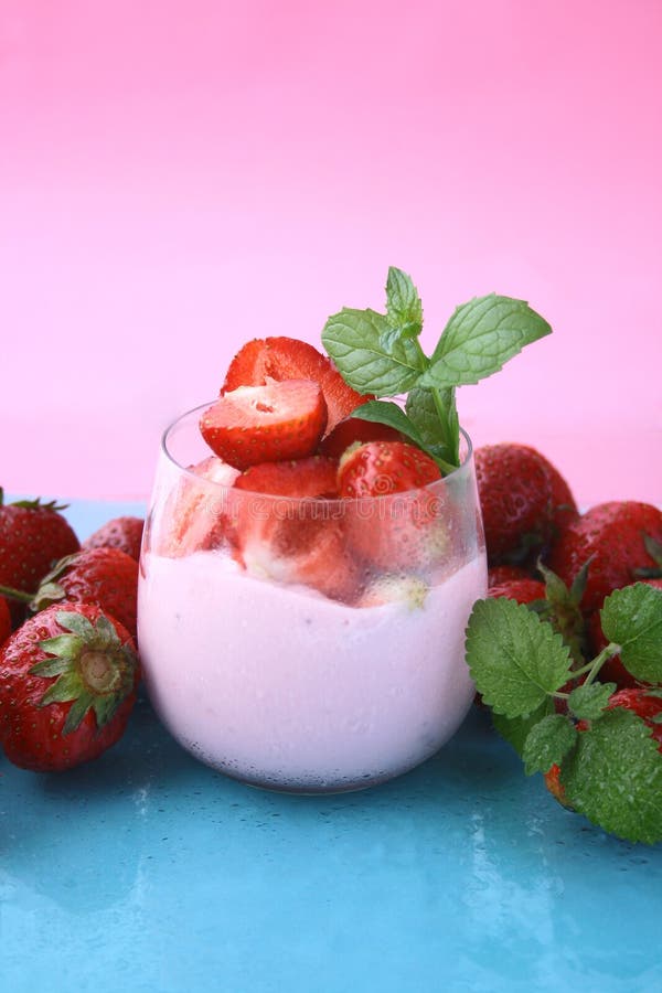 Yogurt strawberry stock image. Image of gourmet, ripe - 5498089