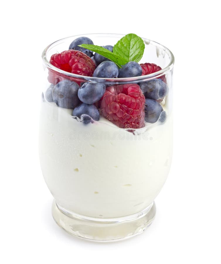 Yogurt Withfruits, Clipping Path Included Stock Image - Image of diet ...