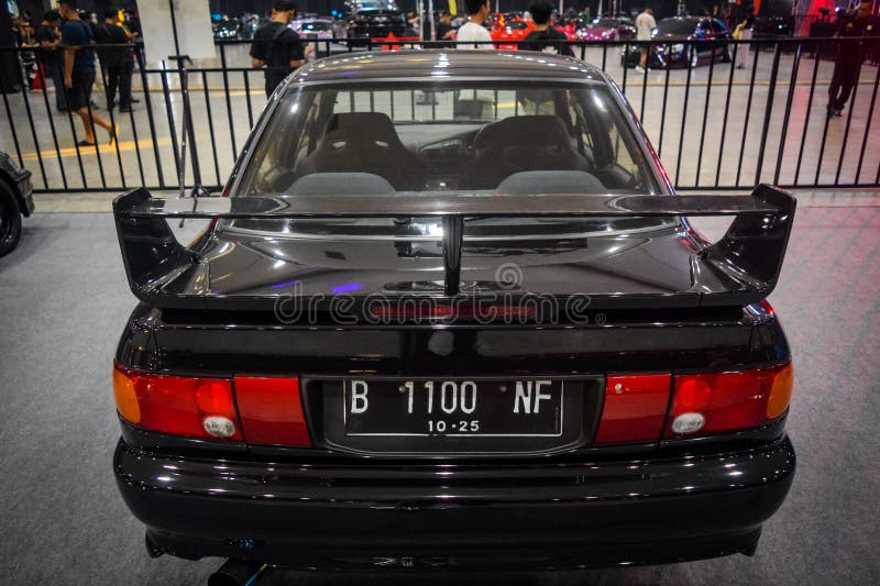 Black Mitsubishi Lancer Evolution III in Black Auto Battle Yogyakarta ...