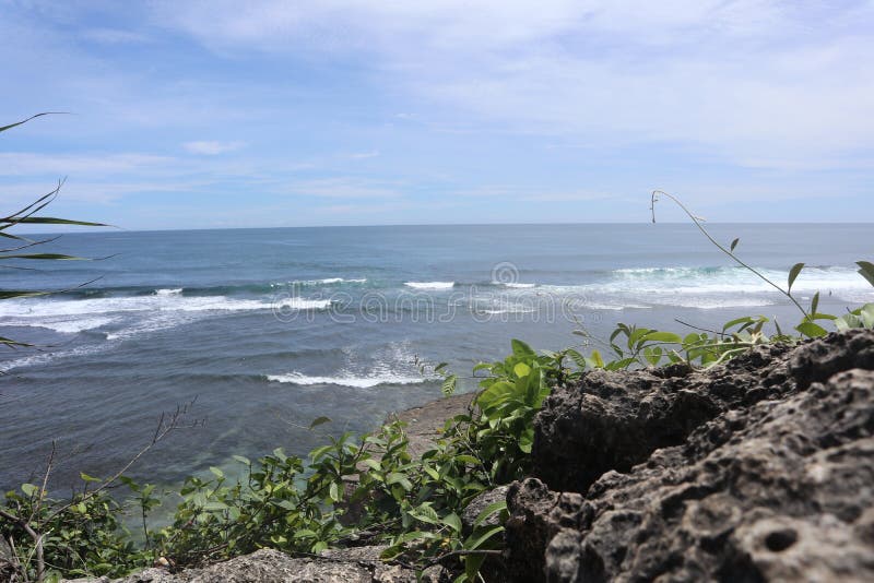 The View of Beach in Yogyakarta Stock Image - Image of indonesia ...