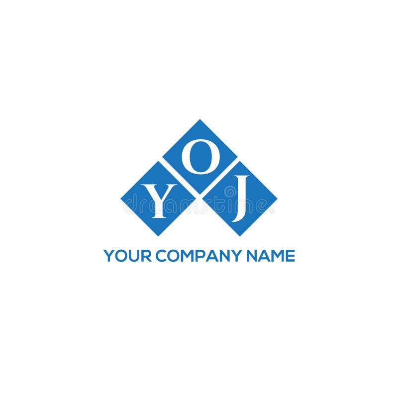 YOJ Letter Logo Design on White Background. YOJ Creative Initials ...