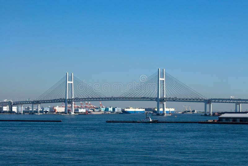Yokohama Bay Bridge stock photo. Image of architechture - 24236252