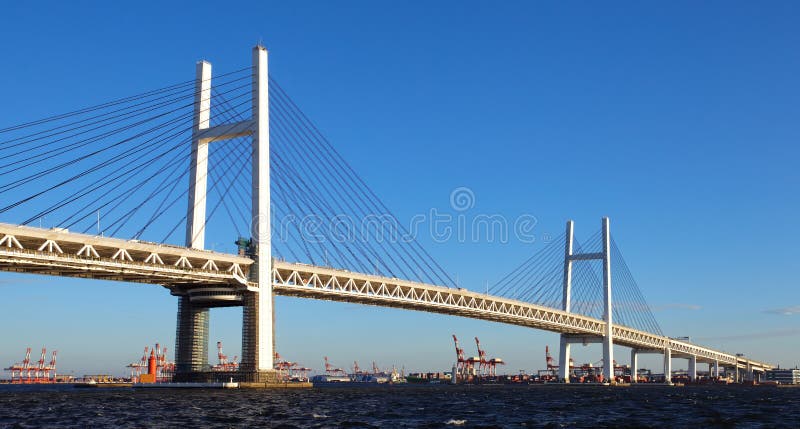 Yokohama bay bridge stock photo. Image of landmark, building - 44268378