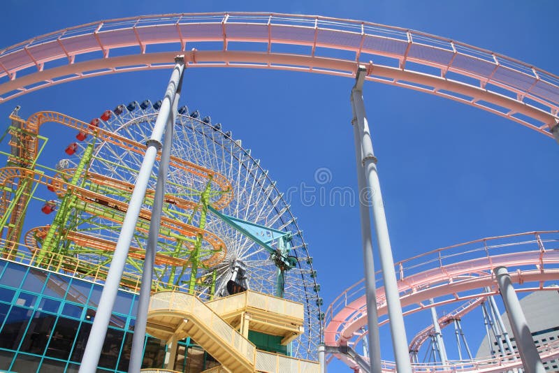 Yokohama cosmo world stock image. Image of ground, blue - 56777437