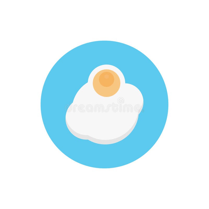 Yolk Vector Flat Color Icon Stock Vector - Illustration of scrambled ...