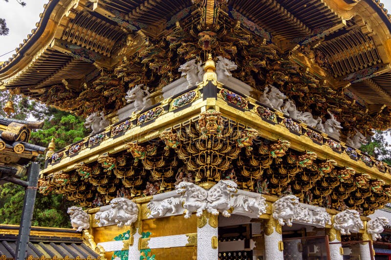 Yomeimon Gate at Nikko Toshogu Shrine, Japan Stock Illustration ...