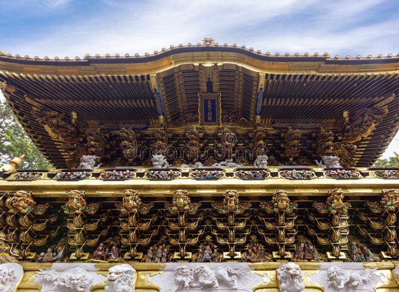 Yomeimon Gate at Nikko Toshogu Shrine, Japan Stock Illustration ...