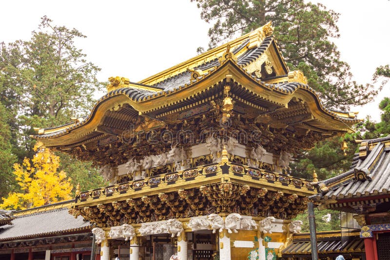 Yomeimon Gate at Nikko Toshogu Shrine, Japan Stock Image - Image of ...
