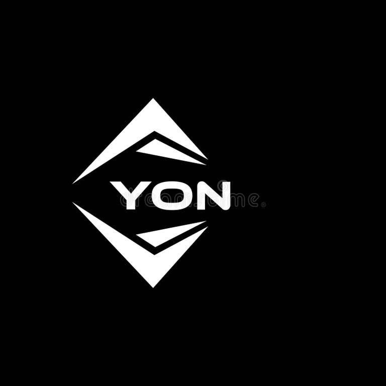 YON Abstract Monogram Shield Logo Design on Black Background. YON ...