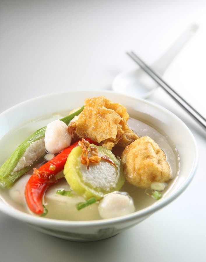 Yong tau foo stock image. Image of cuisine, soup, curd - 20600799