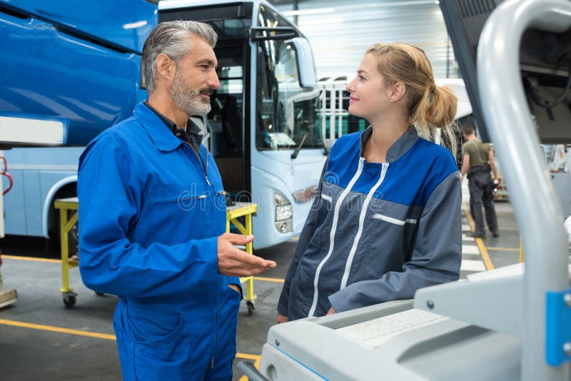 Yong Woman Trainee with Master Stock Image - Image of change ...