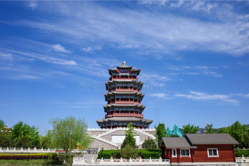 Yongding Tower Chinese Traditional Building with Blue Sky Stock Image ... Yongding Tower Chinese Traditional Building with Blue Sky Stock Image ...