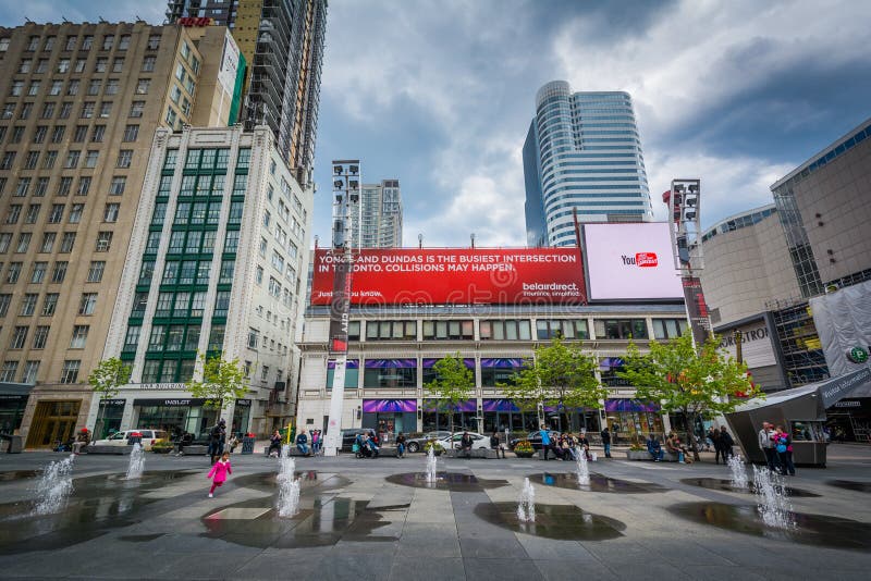 Yonge-Dundas Square, in Downtown Toronto, Ontario. Editorial Image ...