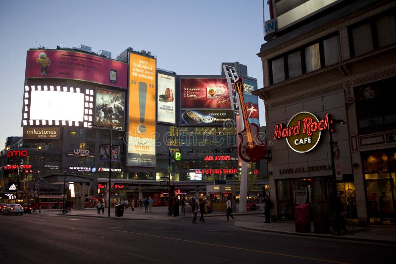 Times Square of Toronto editorial photography. Image of shopping - 12963007