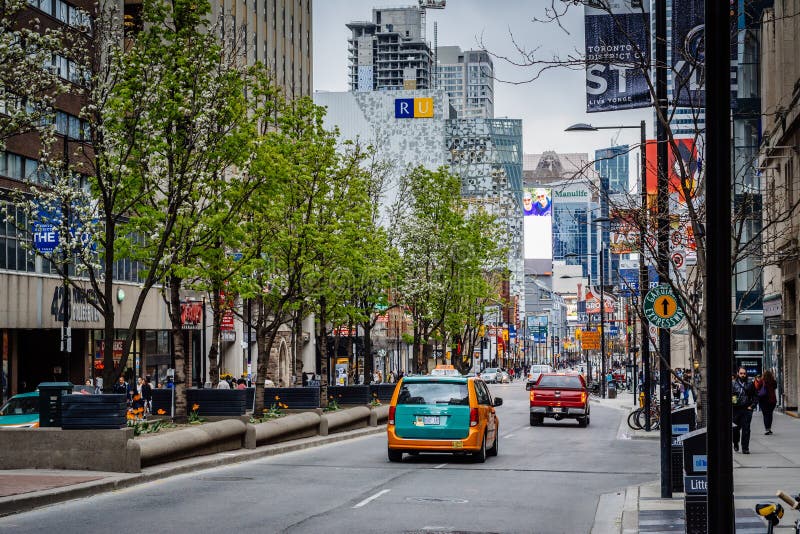 Yonge Street, in Downtown Toronto, Ontario. Editorial Stock Photo ...