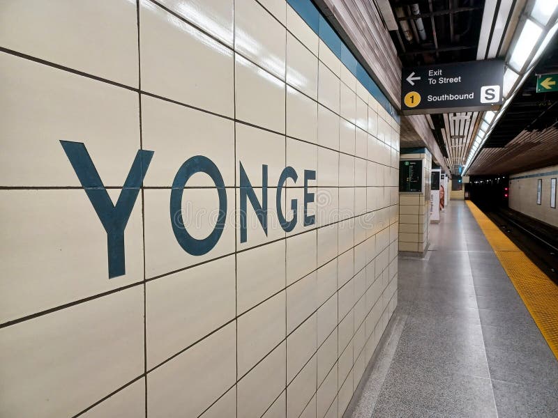 Yonge Subway Station Interior View Editorial Stock Image - Image of ...