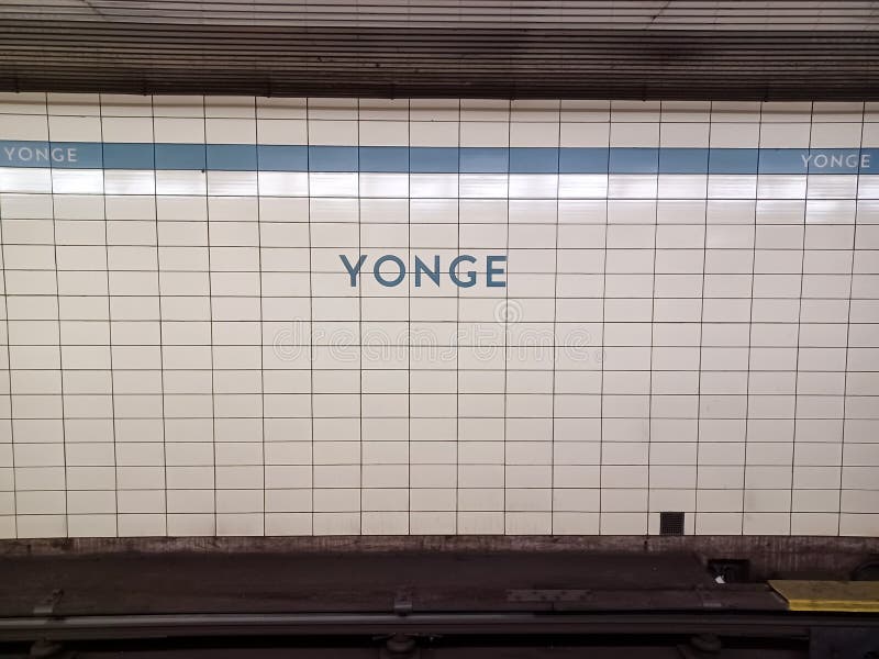 Yonge Subway Station Interior View Editorial Stock Image - Image of ...