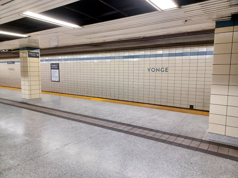Yonge Subway Station Interior View Editorial Image - Image of modern ...